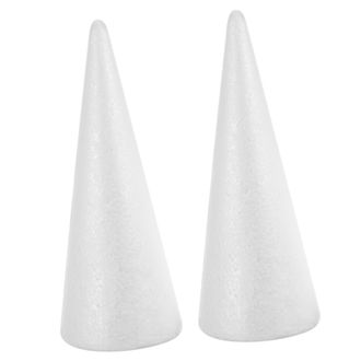 Amosfun 2 st&uuml;cke schaumkegel Weihnachtsbaum Kegel styropor Kegel f&uuml;r DIY modellierung Handwerk blumenarrangements liefert 32x12 cm