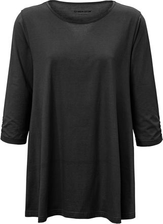 Peter Hahn Rundhals-Longshirt Filippa Green Cotton schwarz