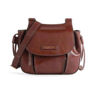 The Bridge Braune Leder-Crossbody-Schultertasche - - Bags - Damen - Braun - ONE SIZE