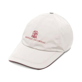 Brunello Cucinelli Homme, Accessoires, Brun, Taille: L Logo Baseball Cap