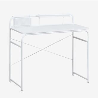 Sklum Bureau Sibila en acier et bois SKLUM Blanc