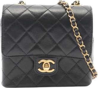 Chanel Sac bandouli&egrave;re Matelasse en cuir Pre-owned - Femme - Pre-owned - Noir - Taille: ONE Size