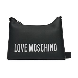 Moschino Logo Plakette Schultertasche - - Bags - Damen - Schwarzk - ONE SIZE