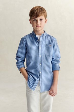 GANT Teenager Teen Boys Gingham Popeline-Hemd (122/128) FADED DENIM