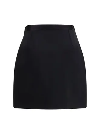 Versace Womens Wool Mini Skirt Black