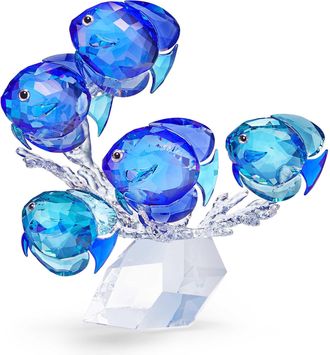 Swarovski Fischschwarm, Crystal Ocean 5493705 Neuheit 2020 und 4er Set EKM Living Edelstahl Strohhalme