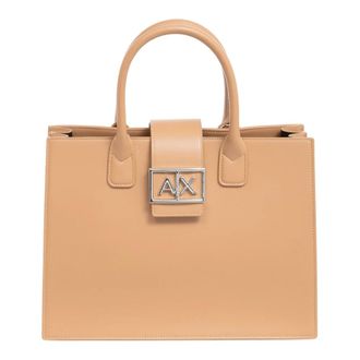 A|X Armani Exchange Femme, Sacs, Rose, Taille: ONE Size Sac &agrave; Main avec Fermeture Magn&eacute;tique et Logo