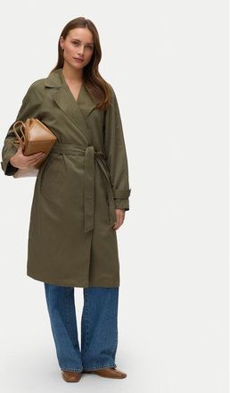 Vero Moda Tenchcoat Lou 10257581 Gr&uuml;n Regular Fit