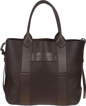 Hogan Shopper & Totes - Structured Brown Leather Shopping Bag - Gr. unisize - in Braun - für Damen