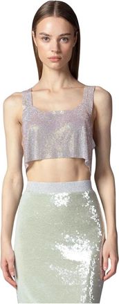 Twentyfourhaitch Femme, Tops, Gris, Taille: 44 FR Classic Crop Tank Top