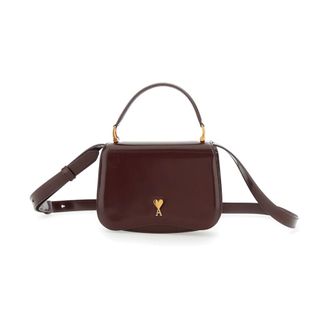 Ami Femme, Sacs, Rouge, Taille: ONE Size Bordeaux One Handbag