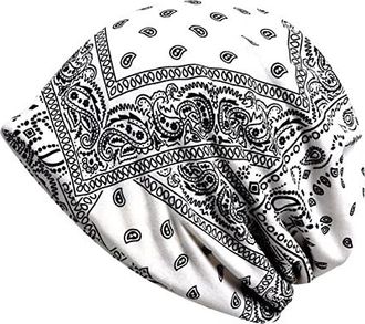 Generic Bonnet souple pour femme - Cancer de chimio - En coton - Bonnet de sommeil turban - Foulard musulman pour femmes et hommes, 6 - Blanc., taille unique