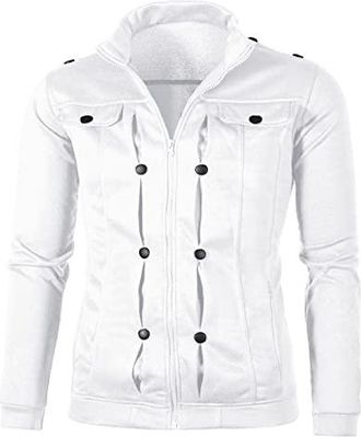 Generic Blouson Cuir Homme Noir - Hommes automne et hiver mode d&eacute;contract&eacute; fermeture &eacute;clair solide poche pull &agrave; capuche mince velours manteau veste Blouson Ho