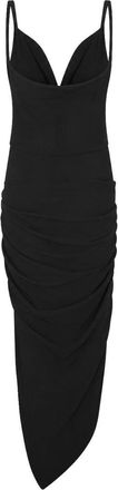 Rick Owens Womens Draped Dress Black Viscose