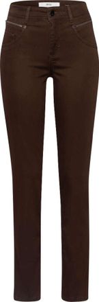 Brax Damen Style Carola Wertiger Baumwollsatin Hose, Chocolate, 36W / 30L EU