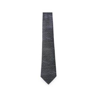 Emporio Armani Geometrische Jacquard-Krawatte - - Accessories - Herren - Schwarzk - ONE SIZE