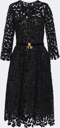 Oscar De La Renta Midikleid aus Guipure-Spitze