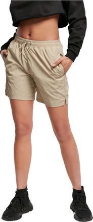 Urban Classics Ladies Crinkle Nylon Shorts Concrete XL