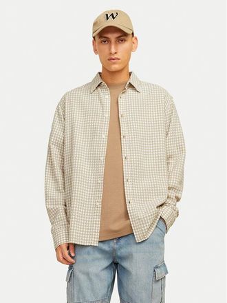 Jack & Jones Jack & Jones Hemd Joshua 12260673 Beige Relaxed Fit