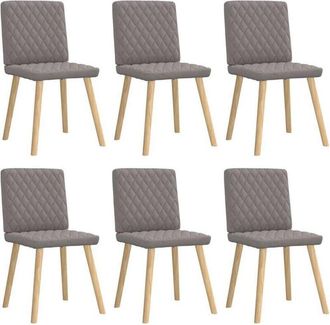 vidaXL Vidaxl - Chaises à manger lot de 6 taupe tissu