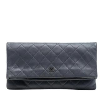 Chanel Pre-owned Sac &agrave; main matelass&eacute; en cuir dagneau - Femme - Pre-owned - Gris - Taille: ONE Size