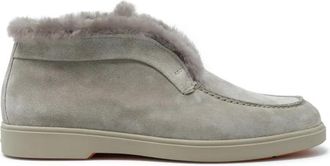 Santoni Stiefel - Pfrm45 Toupe Suede Boots - Gr. 39 (EU) - in Grau - f&uuml;r Damen