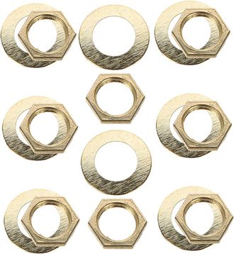 Cabilock Uhrzubeh&ouml;r Satz Metall Muttern Dichtungen F&uuml;r Wanduhren Quarzuhr Mechanismus Montage Selbstgemacht