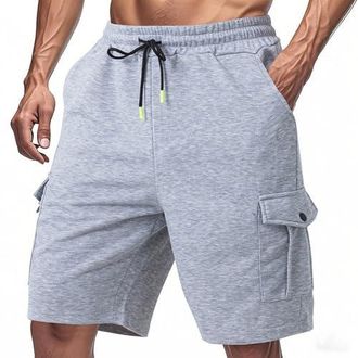 Generic Short court pour homme d&eacute;contract&eacute; pour le quotidien et le fitness | Design de poche confortable | Id&eacute;al pour le printemps, lautomne et lhiver, Gris c