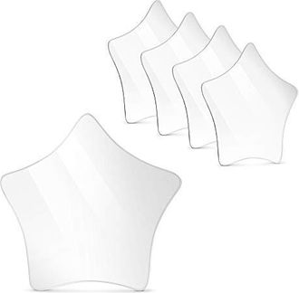 Navaris Lot 5X Miroir Adhésif Mural - Set Miroir Autocollant pour Mur Salon Chambre Salle de Bain - Décoration Intérieur Maison - Design Étoile