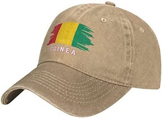 Generic Casquette De Baseball Drapeau De Guin&eacute;e Denim Guin&eacute;en Classique Baseball Casquette Vintage Chapeau pour Femmes Les Saisons Ext&eacute;rieur