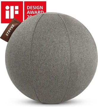 Stryve Balanceger&auml;t Active Ball Wollfilz Grau 70cm