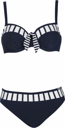 Sunflair Bikini Damen Bikini Set - mit Schalen und gro&szlig;e Cups - mit B&uuml;geln und verstellbaren Tr&auml;ger - traditioneller klassischer Stil mit Streifen