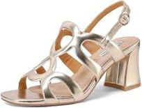 Queen Helena ZM9946 Sandales à talons larges pour femme, or, 38 EU