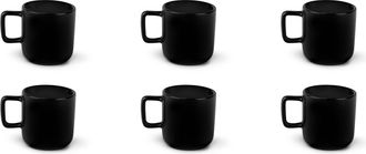 Excelsa Nordic Set mit 6 schwarzen Kaffeetassen, Keramik, Steingut, Fassungsverm&ouml;gen 80 ml