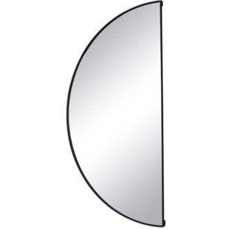 Vente-Unique Miroir demi-cercle design en métal - L.50 x H.100 cm - Noir - GAVRA