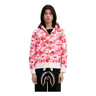 A Bathing Ape A Bathing APE - ABC Camo 2nd Ape Full Zip Sweat &agrave; capuche - Homme - Sweatshirts et sweats &agrave; capuche - Rose - Taille: L