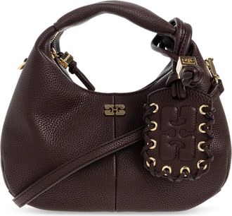 Ganni Femme, Sacs, Brun, Taille: ONE Size Mini Sac Hobo