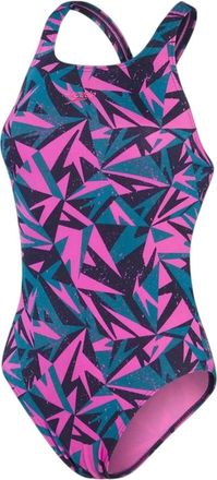Speedo Hyper Boom Allover Medalist Badeanzug f&uuml;r Damen (Marine/Orchidee)