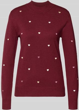 Apricot Strickpullover aus Viskose-Mix mit Stitchings