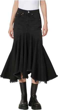 VETEMENTS Femme, Jupes, Noir, Taille: 36 FR Midi Skirts