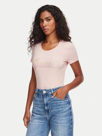 Guess T-Shirt W6YI56 K5028 Hellrosa Slim Fit