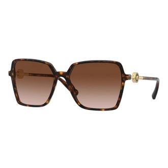 Versace Emaille Medusa Sonnenbrille Dunkles Havanna - - Accessories - Damen - Braun - 58 MM
