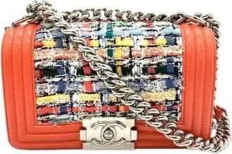 Chanel Pre-owned Boy Shoulder Bag - Femme - Pre-owned - Orange - Taille: ONE Size