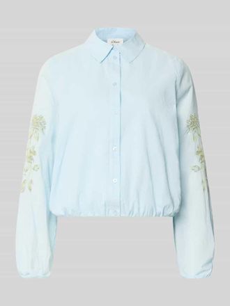 s.Oliver Red Label Relaxed Fit Langarmbluse aus reiner Baumwolle