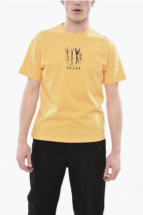 Polar Skate Co. Solid Crew Neck T-Shirt with Front Print size S