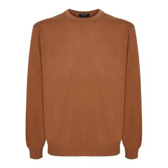 Dell'Oglio Rundhals-Cashmere-Pullover - - Knitwear - Herren - Braun - M