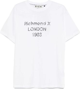 John Richmond Wei&szlig;e T-Shirts und Polos - - Tops - Herren - Wei&szlig; - S