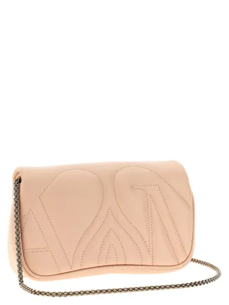 Alexander McQueen Womens Beige Lamb Leather Crossbody Bag