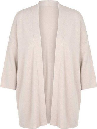Ulla Popken Strickjacke Strickjacke oversized offene Form Schalkragen