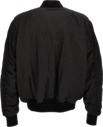 1989 STUDIO Padded Nylon Bomber Jacket - Black